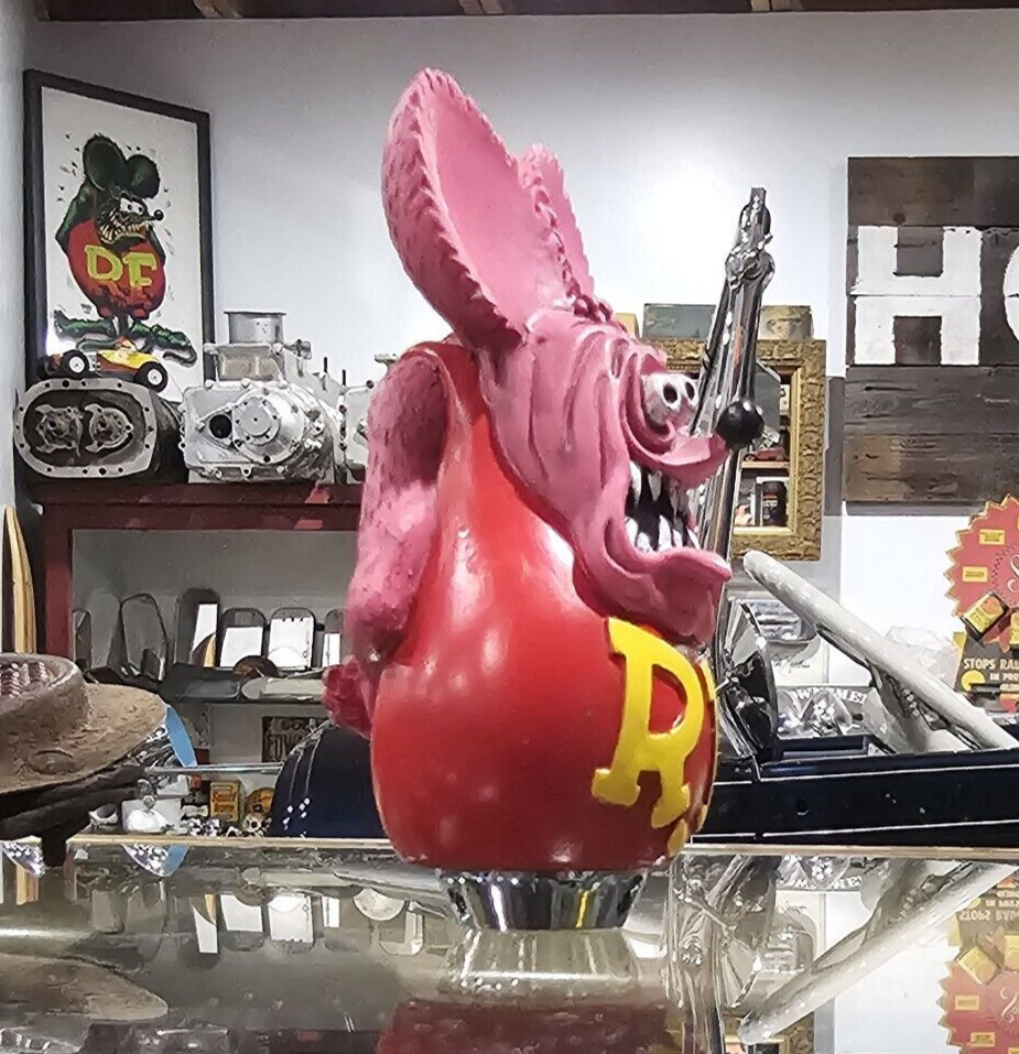 Cast Resin Ed Big Daddy Roth RAT FINK Shift Knob vtg style Hot Rod ...