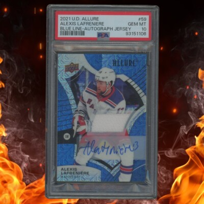 2021-22 Upper Deck Allure ALEXIS LAFRENIERE Blue Line Patch Auto /35 ...