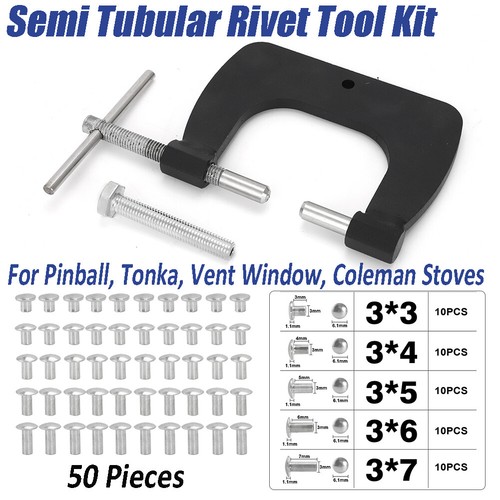 SEMI TUBULAR RIVET TOOL FOR 1/8" SEMITUBULAR RIVETS FIXT DIES WITH ...