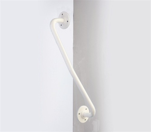 Craftmasters Newel Post 25mm Grab Rail Handle White Mild Steel Left ...