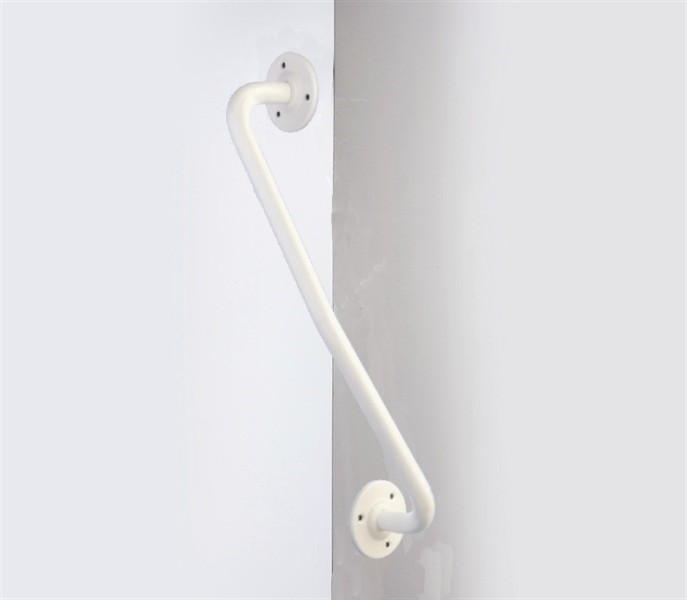 Craftmasters Newel Post 25mm Grab Rail Handle White Mild Steel Left ...