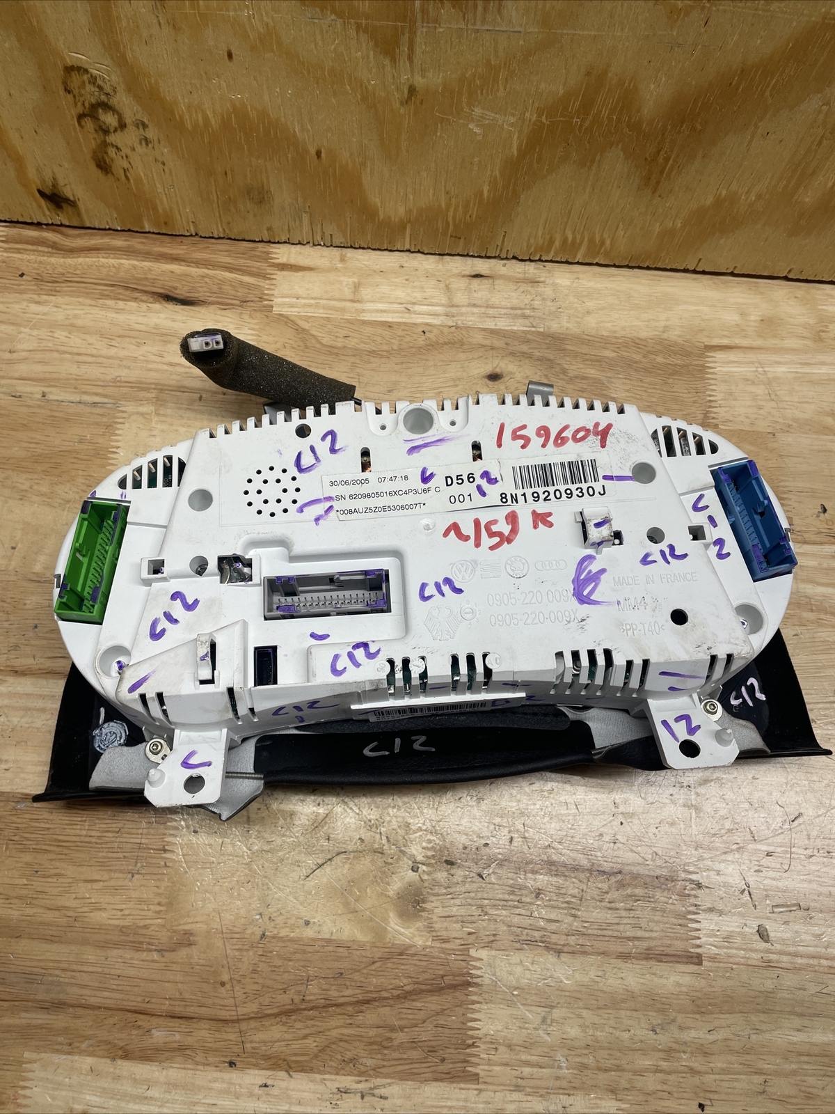 2000-2006 Audi TT Instrument Gauge Cluster Speedometer 8N1920930J 160k ...