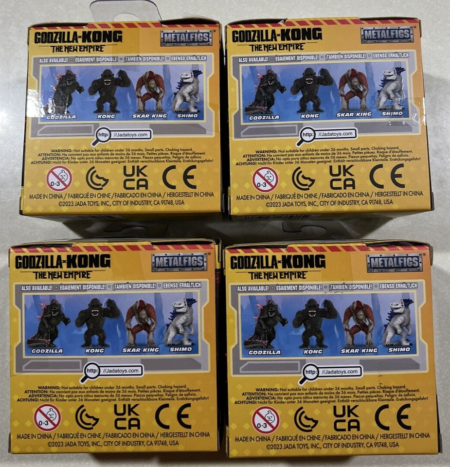 NEW 2024 JADA METALFIGS KEY CHAINS Godzilla X Kong The New Empire LOT 4 ...