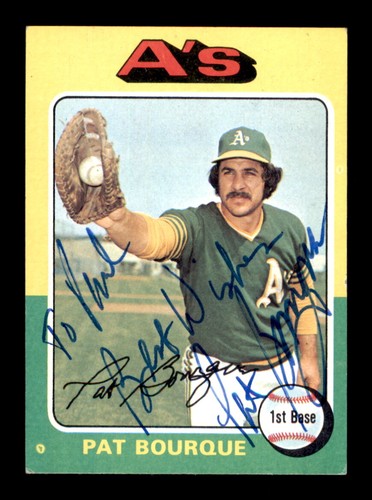 1975 Topps - Pat Bourque - On Card Autograph | eBay