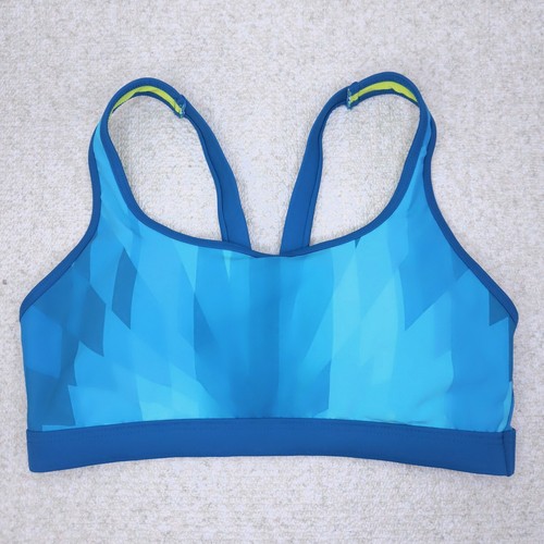 TITLE NINE Bikini Top Women SMALL Blue Aqua Firecracker Built-in Sports ...