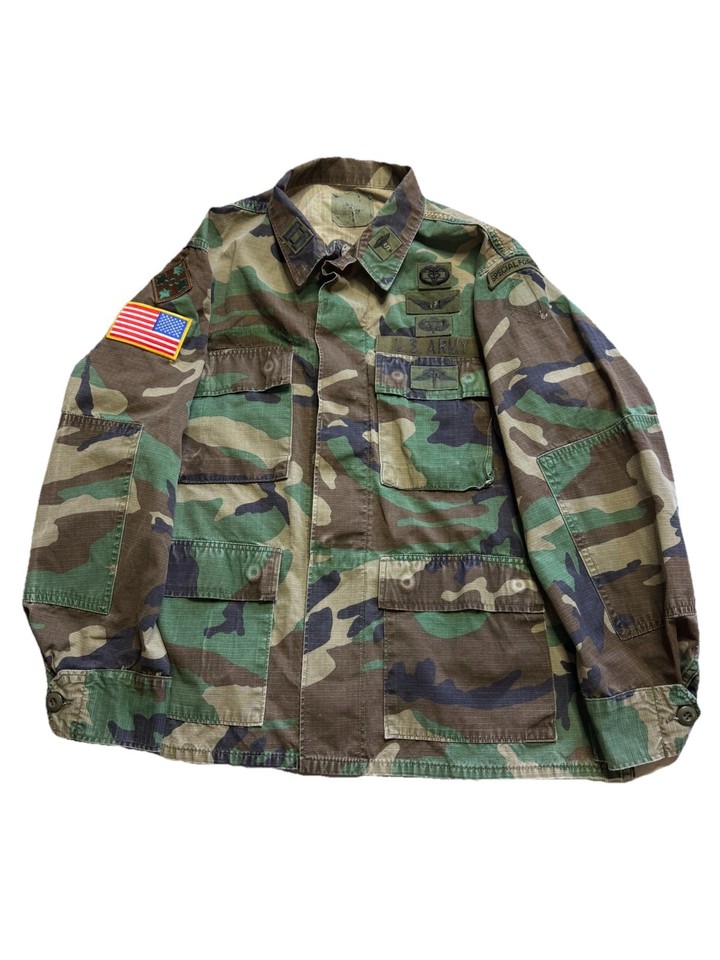 VTG US Army BDU Shirt Woodland Camo Special Forces Airborne Medium ...