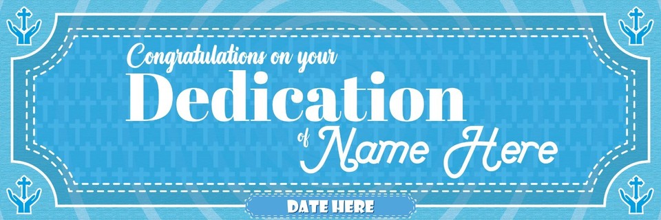 2 PERSONALISED DEDICATION BANNERS 2 FOR 1 - CONGRATULATIONS ON YOUR ...