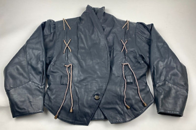 Woman's Echtes Leder Futter Black Leather Jacket Size M | eBay
