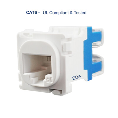 RJ45 Data Jack Cat 6 Mech. Compliant and Tested UL1836 Verified cTick ...