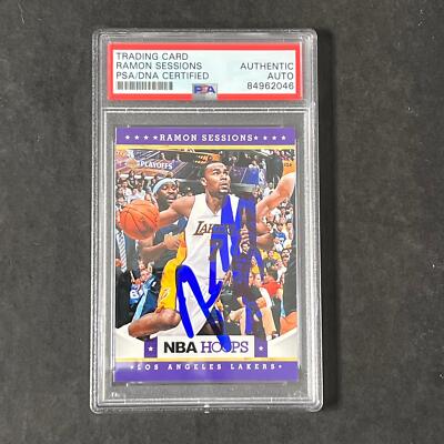 2012-13 NBA Hoops #196 Ramon Sessions Signed AUTO PSA Slabbed Lakers | eBay