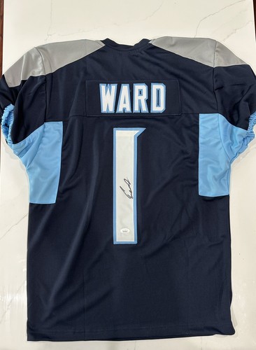 Cameron Cam Ward Tennessee Titans Navy Autographed Signed Jersey JSA | eBay