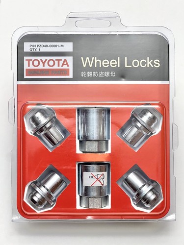 Toyota Alloy Wheel Lock Set Genuine OEM (short ones) with 2 Keys, BNIB ...