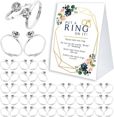 Bridal Shower Ring Game, Put a Ring On It Bridal Shower Game with 50 ...