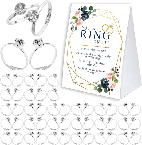 Bridal Shower Ring Game, Put a Ring On It Bridal Shower Game with 50 ...