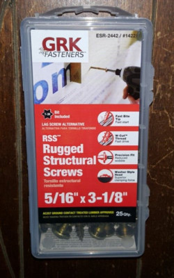 GRK Fasteners 25ct 5/16" x 3-1/8" RSS Rugged Structural Screws - ESR ...