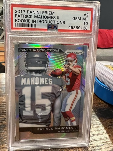 2017 Panini Prizm - Rookie Introductions #2 Patrick Mahomes PSA 10 GEM ...