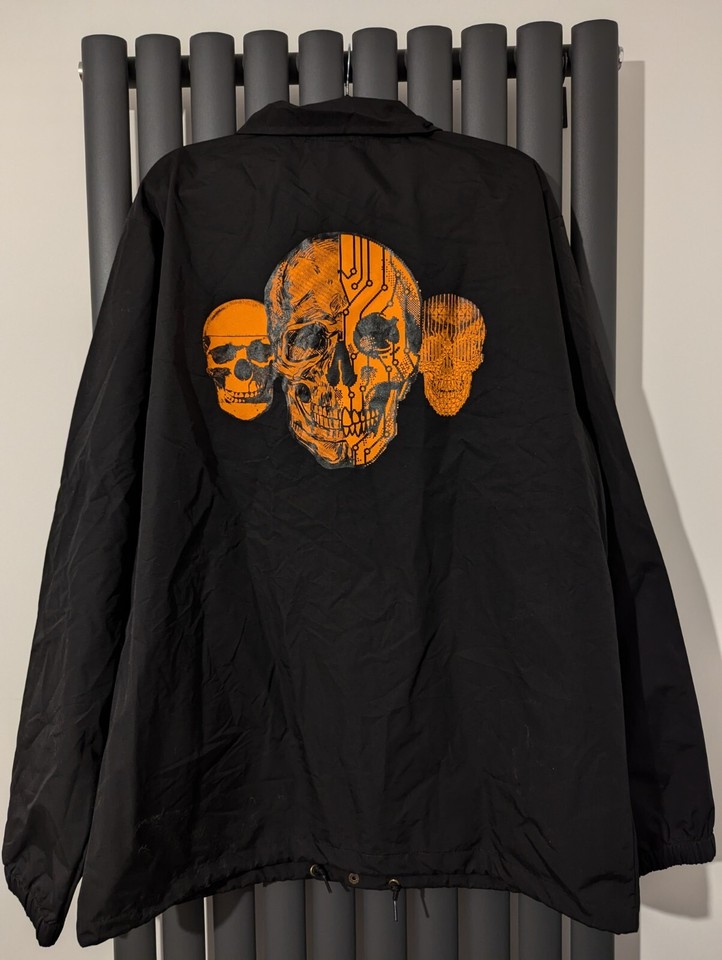CLOAK Brand Markiplier & Jacksepticeye Black & Orange Skull Jacket XL ...