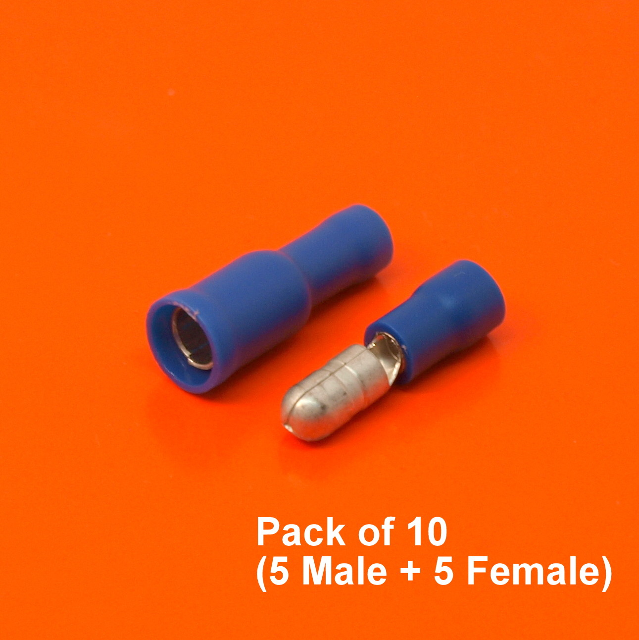 Quality Blue 4mm Bullet Connector Insulated Crimp Electrical Terminals ...