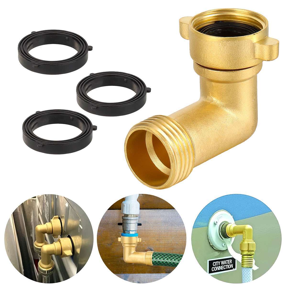 1/2/4pcs Elbow Water Hose Adapter 90 Degree Garden Hose Elbow Connector ...