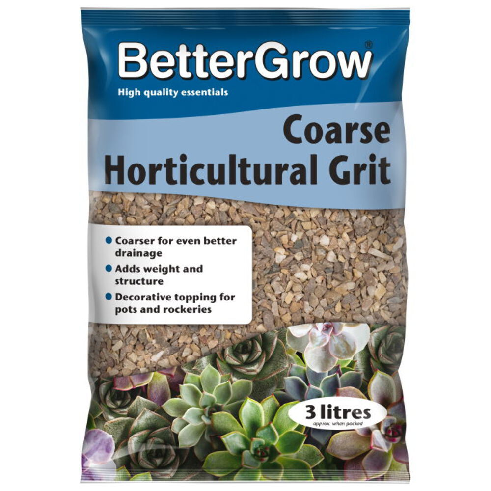 Coarse Horticultural Grit Soil Drainage Improver BetterGrow 3 Litres ...