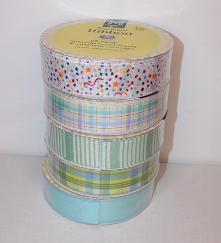 Members Mark and Other, Wired Ribbon, Various Prints, 5 Rolls | eBay