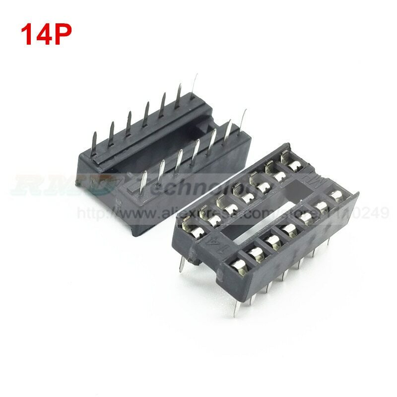 DIL DIP Socket Holder Connector Adapter Solder 6 8 14 16 18 20 24 28 32 ...