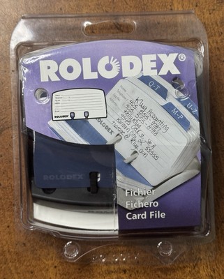 Rolodex 15352AS Card File Holder NEW Black | eBay