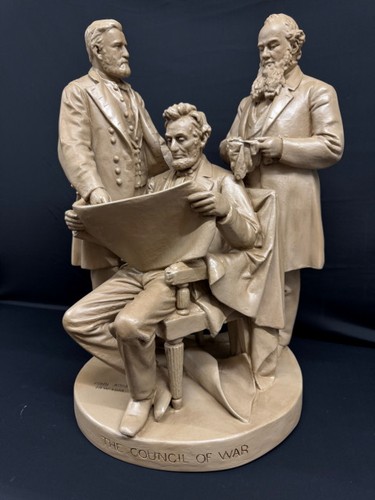 JOHN ROGERS STATUE GROUP COUNCIL OF WAR-ABRAHAM LINCOLN-ULYSSES S ...