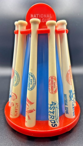 VINTAGE BASEBALL COIN BAT BANK NATIONAL LEAGUE BATS ON DISPLAY 1960s | eBay