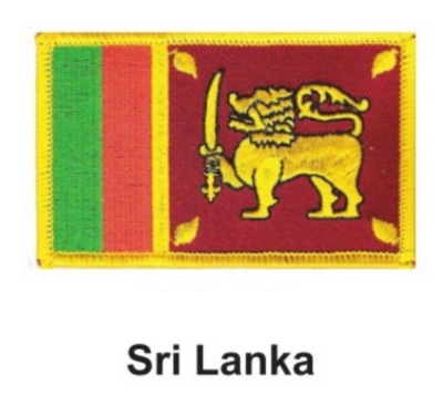 SRI LANKA FLAG EMBROIDERED PATCH - IRON-ON - NEW 2.5 x 3.5" FREE ...