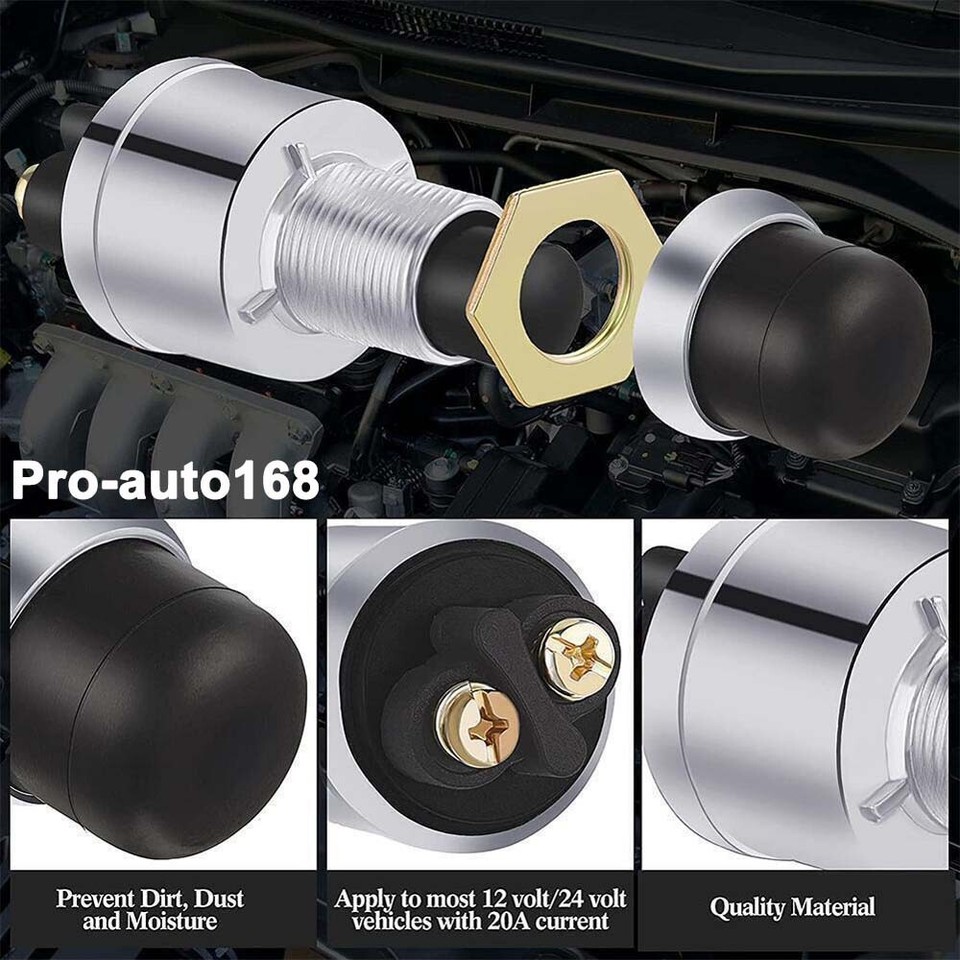 12V DC, 50A Push Button Horn Engine Start Starter Switch For Car Truck ...