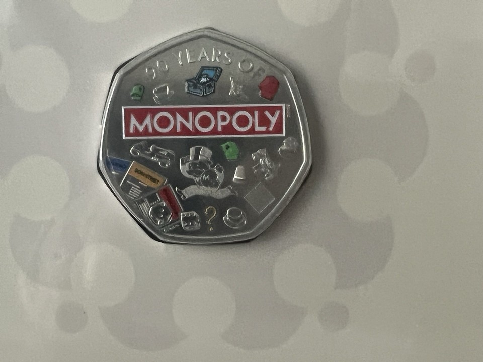 New Limited Edition The Royal Mint Monopoly Colour 50p Coin. BU. | eBay UK