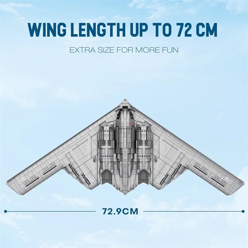 B2 Stealth Bomber Building Blocks Military WW2 Plane Model Bricks Toy ...