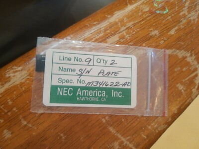OEM NOS Vintage NEC Radio Pager Name Plate Sticker escutcheon # M341622 ...