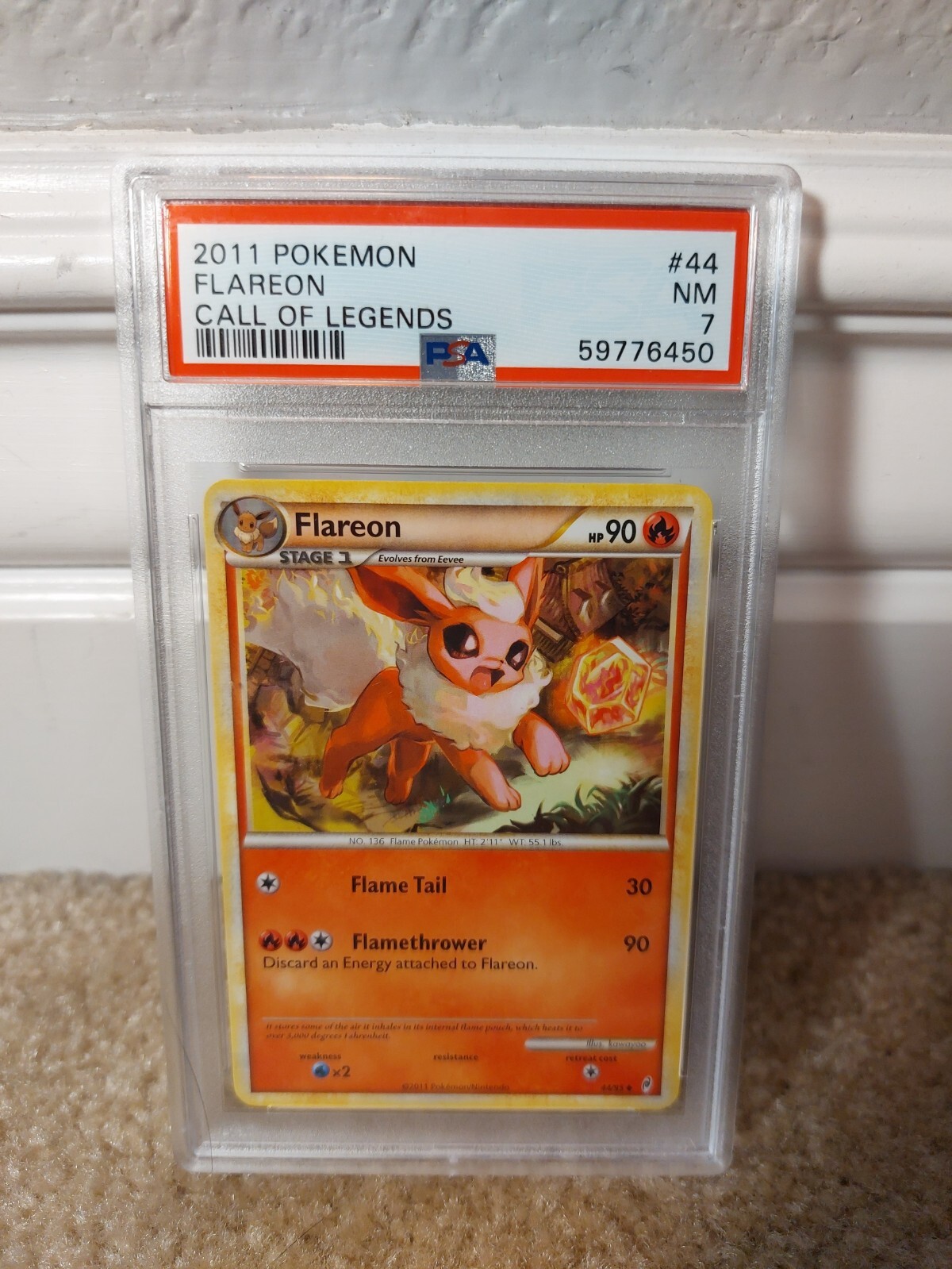 PSA 7 NM 2011 POKEMON CALL OF LEGENDS SET FLAREON CARD 44/95 | eBay