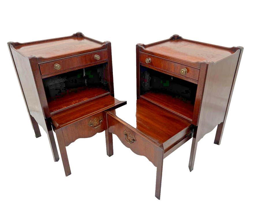 Rare Mid Century Kittinger Nightstands End Tables Pull out bed step ...