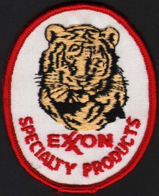 Vintage uniform patch EXXON Specialty Products tiger pictured unused n ...
