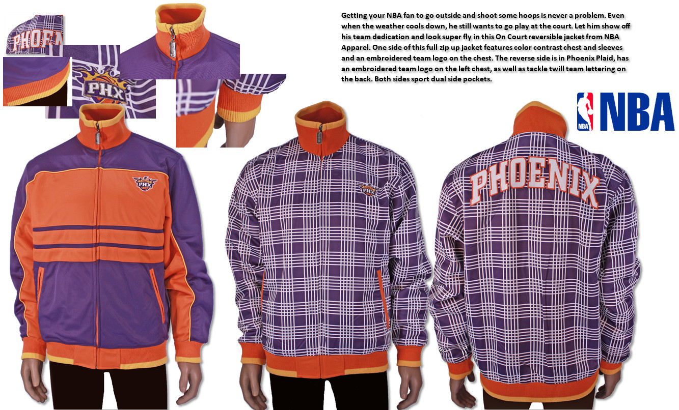 NBA Phoenix Suns Men's Multi Color Reversible Nylon F… - Gem