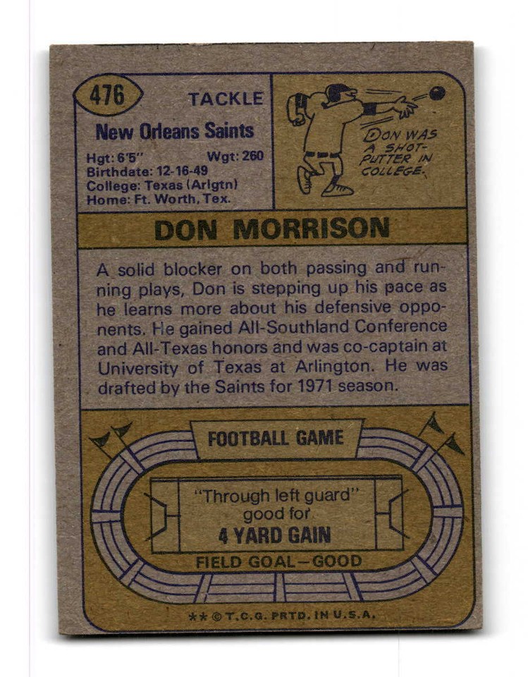 1974 Topps Don Morrison 476 | eBay