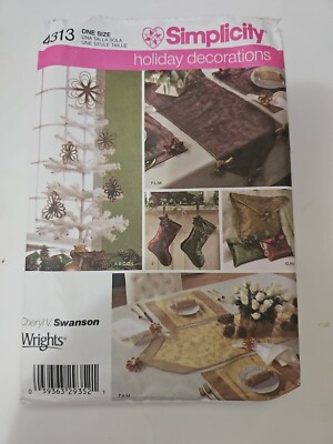 Simplicity Crafts 4313 Christmas Decor Ornaments Stockings Sewing ...
