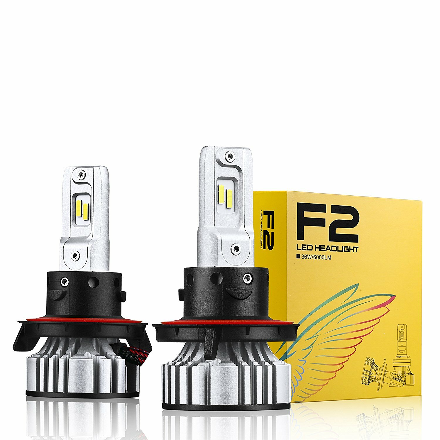 Alla LED Safety YELLOW Golden YELLOW 9008 H13 Headlight Bulb ...