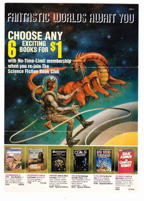 1981 SCIENCE FICTION BOOK CLUB FANTASTIC WORLDS AWAIT YOU promotional ...