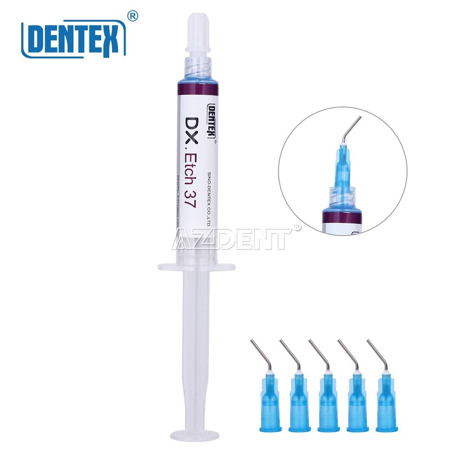 5 Kits Dentex Dental Acid Etch Etching Gel 37% 5 ml/syringe | eBay
