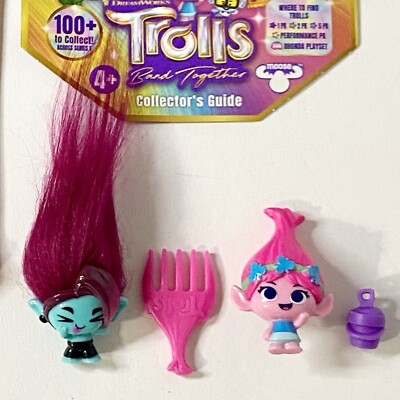 Trolls Band Together Mineez Floyd HairRageous (Ultra Rare) & Poppy ...