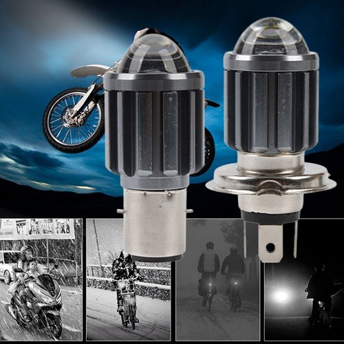 6500K Motorcycle Headlight Bulb 9-85V Double Fisheye Lens Motorbike | eBay