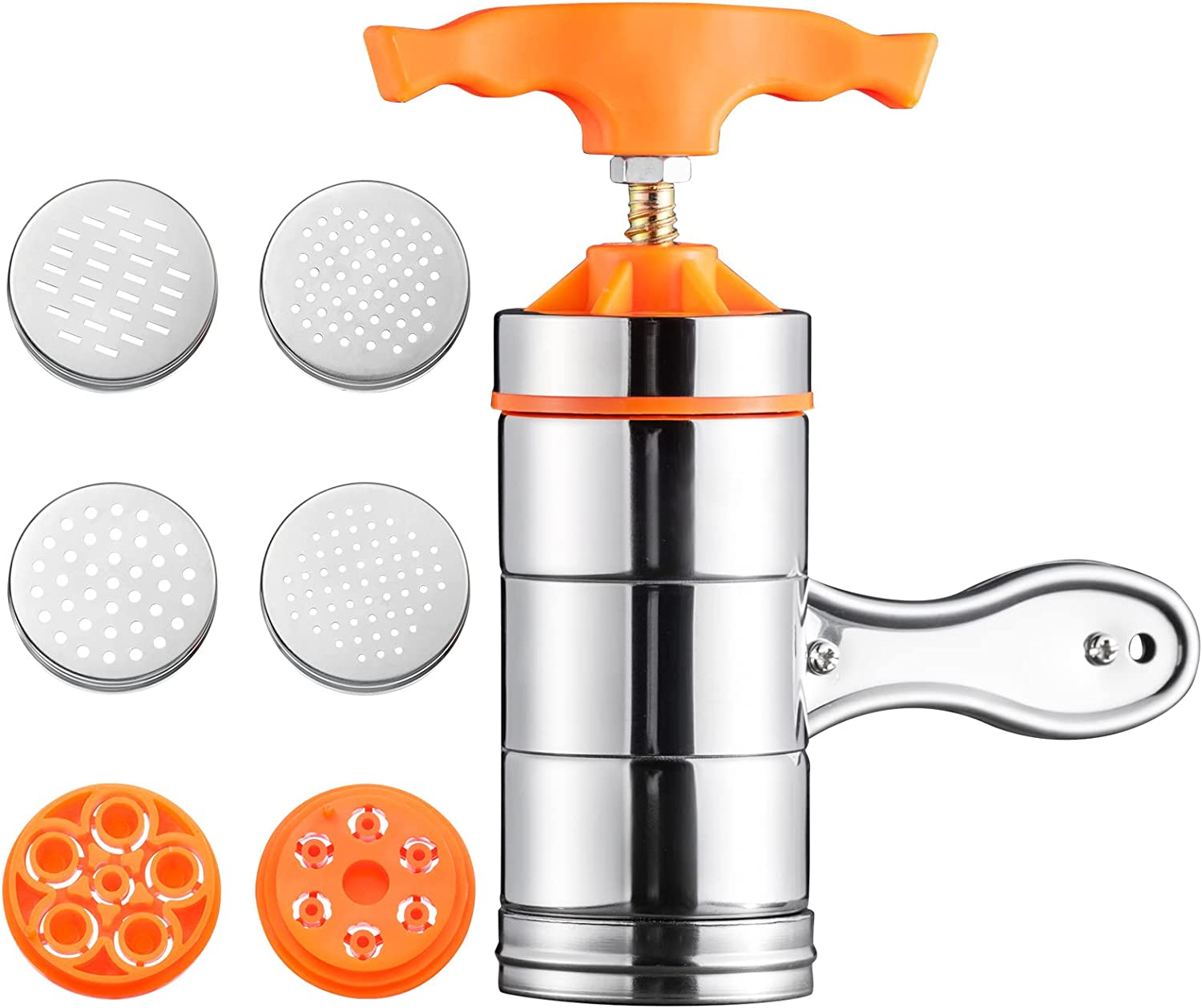 Stainless Steel Manual Pasta Maker, Noodle Machine with Six Different ...