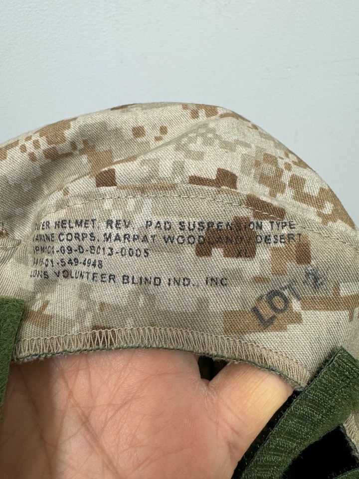 New USMC Helmet Cover Reversable Woodland Desert MARPAT LWH Cover ...
