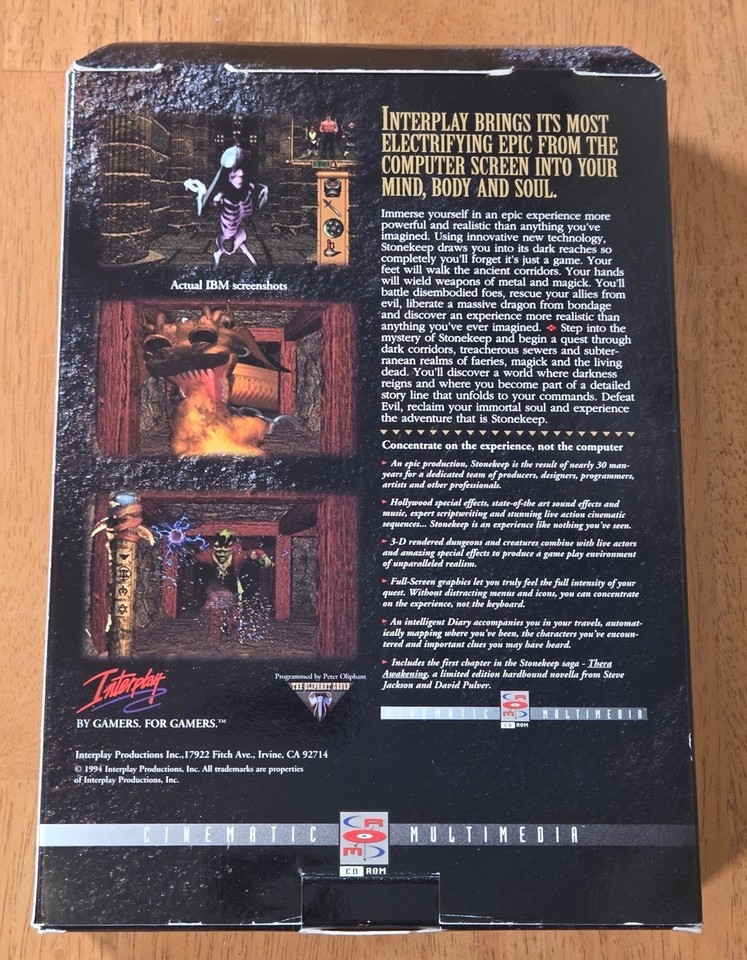 Stonekeep Tombstone Box Interplay CD IBM PC Big Game Complete CIB ...