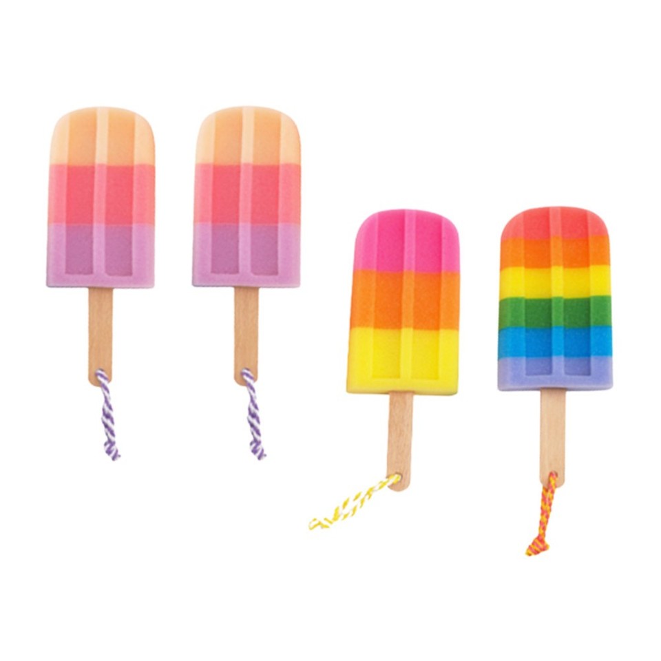 4Pcs Creative Bath Ball Bathing Towel Ice Cream Shaped Bath Flower ...