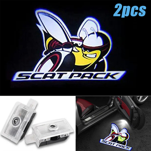 2pcs Scat Pack HD LED Car Door Projector Puddle Light for Charger 2006 ...